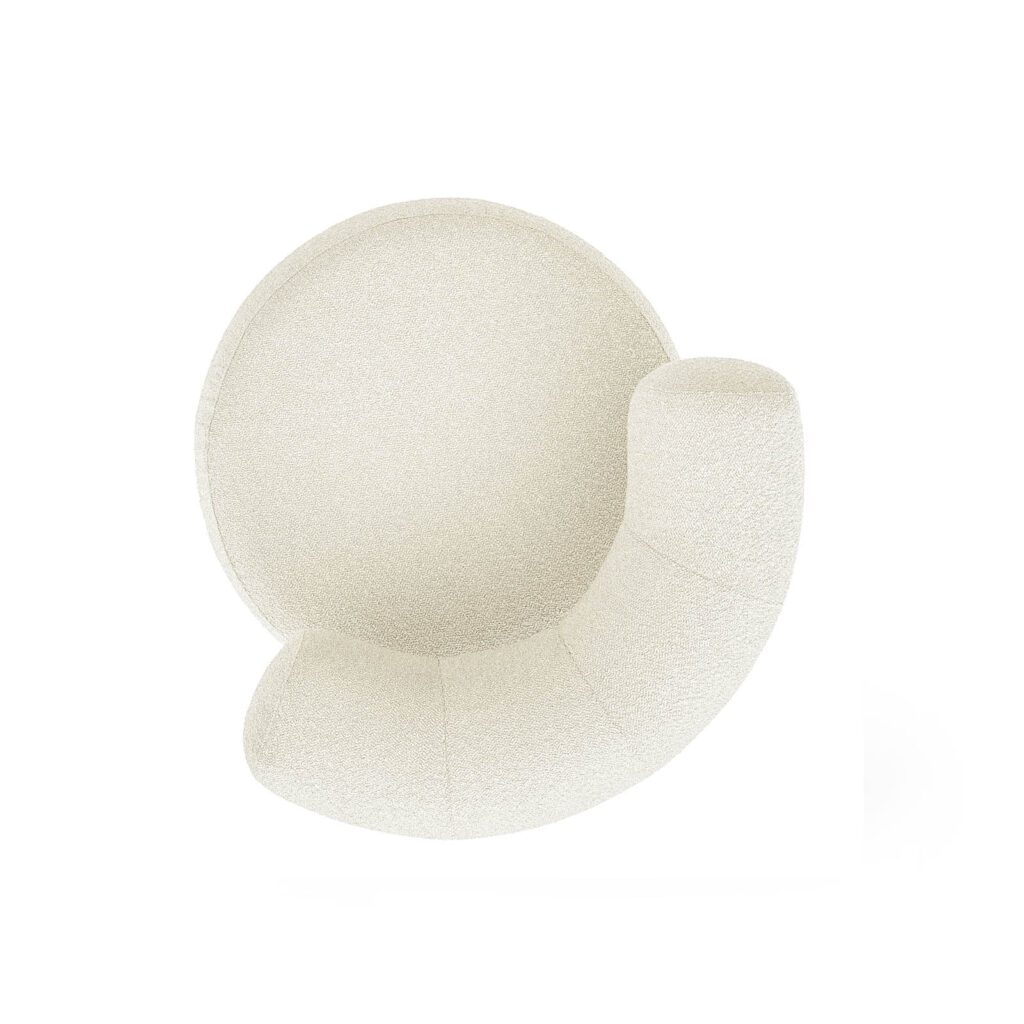Bon bon Round Accent Armchair - for Contemporary living spaces