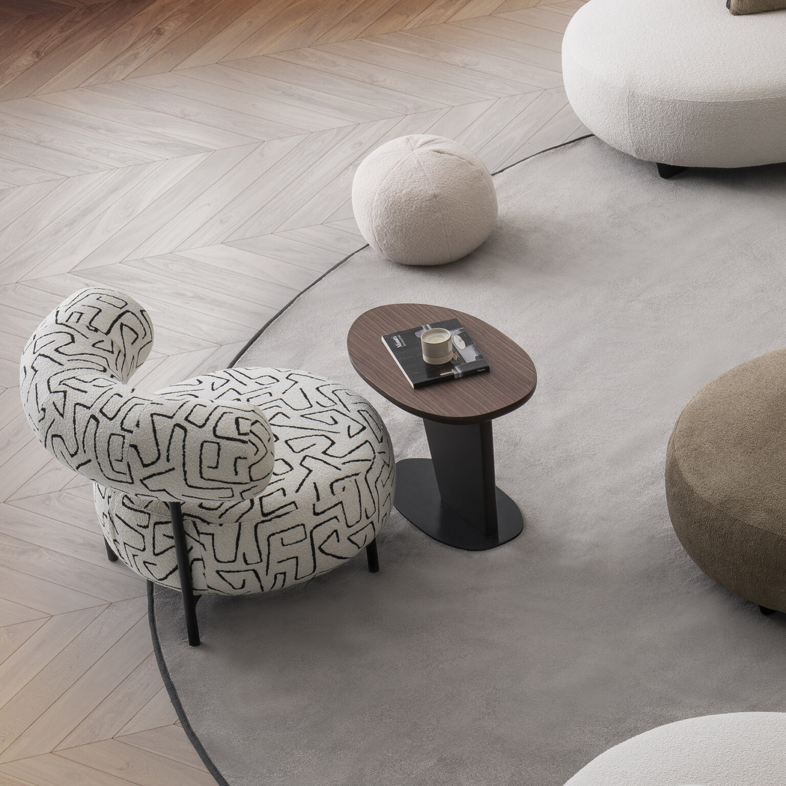 Barcelona Side Table - Oval Shape, Versatile Design | LEOPARD Furniture