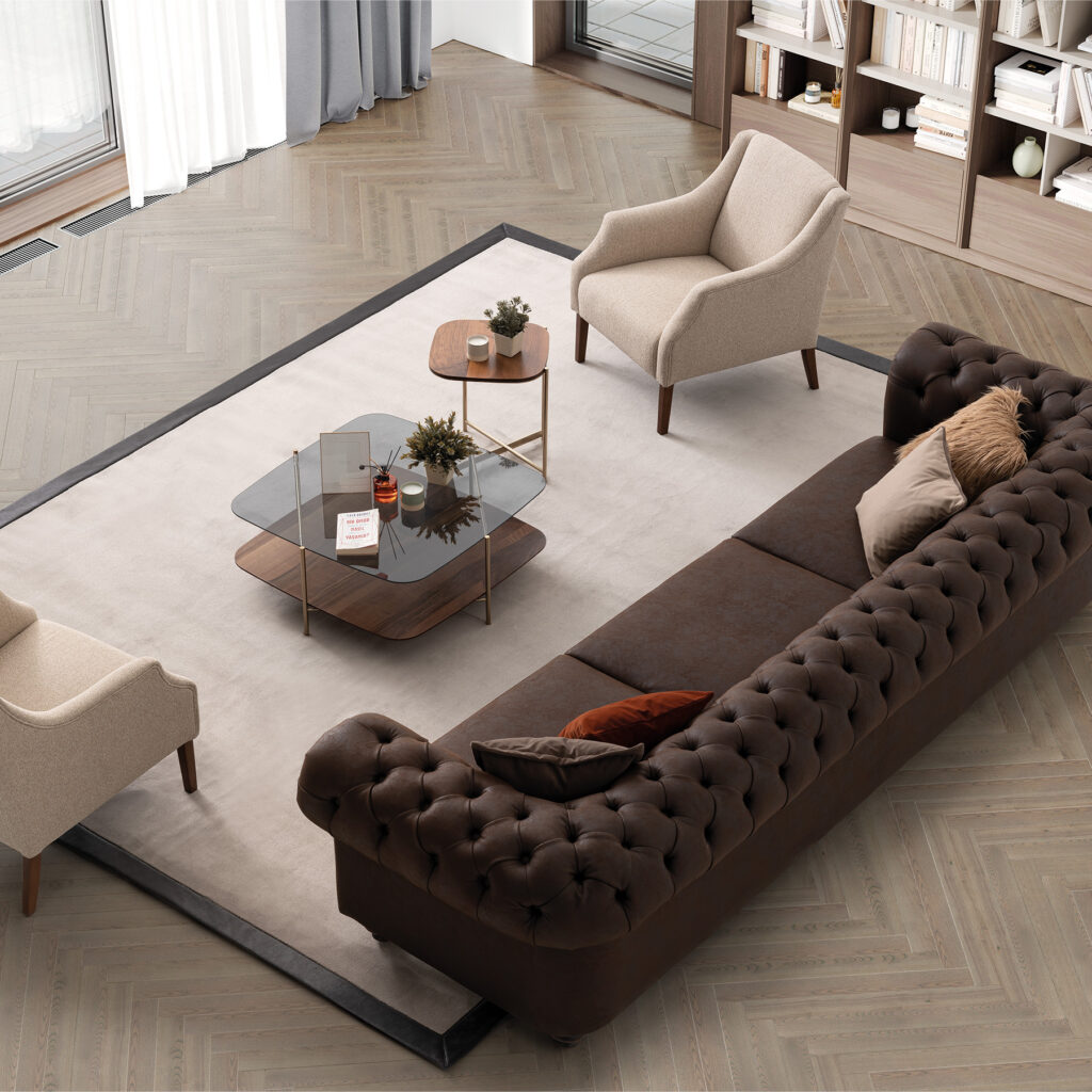 Aspendos Chesterfield Sectional Sofa - Luxury Modular Seats