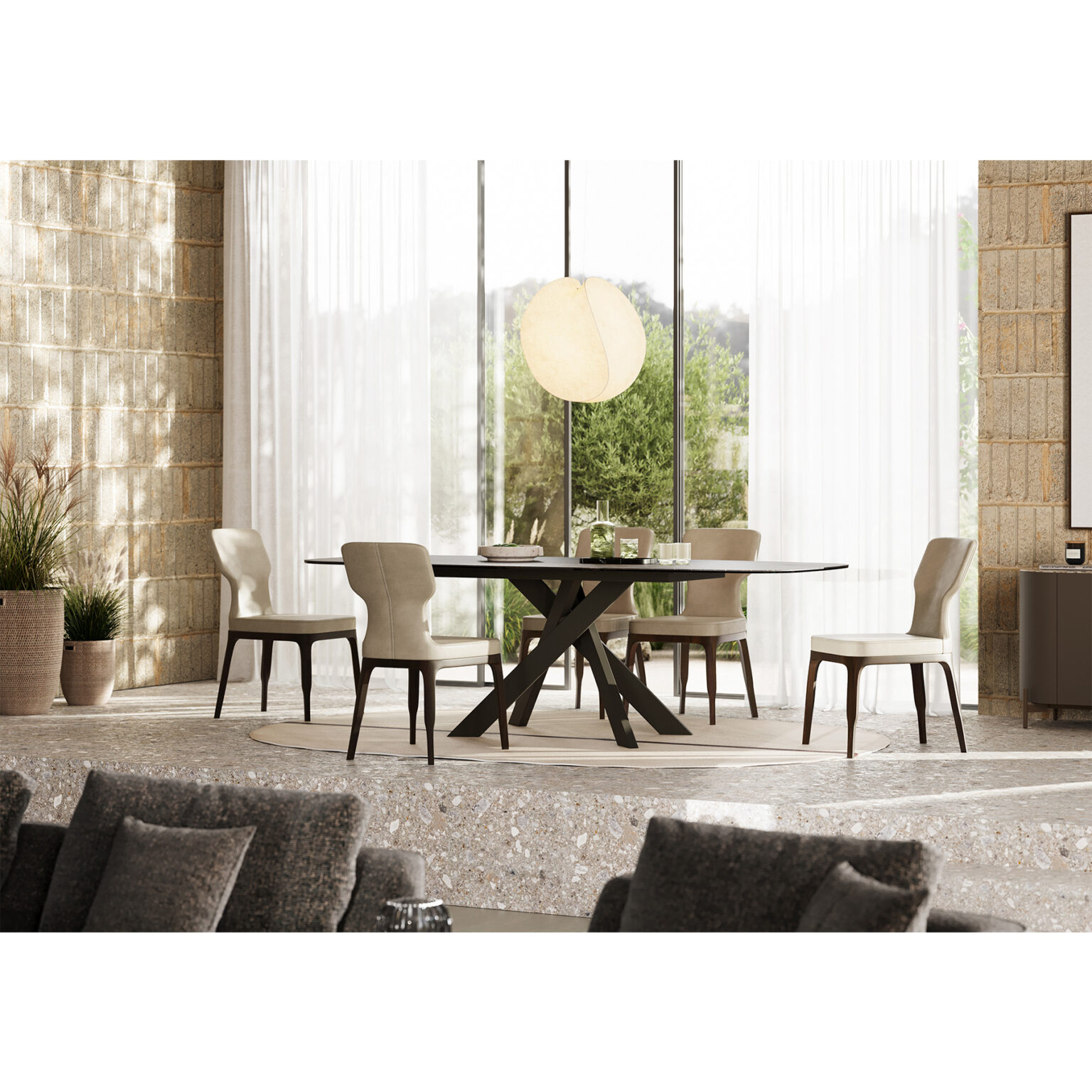 Avalon Ceramic Dining Table By LEOPARD Furniture