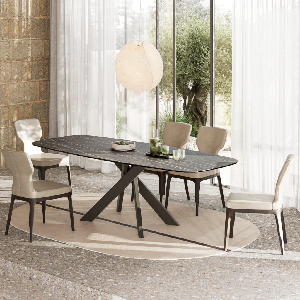 Avalon Ceramic Dining Table By LEOPARD Furniture