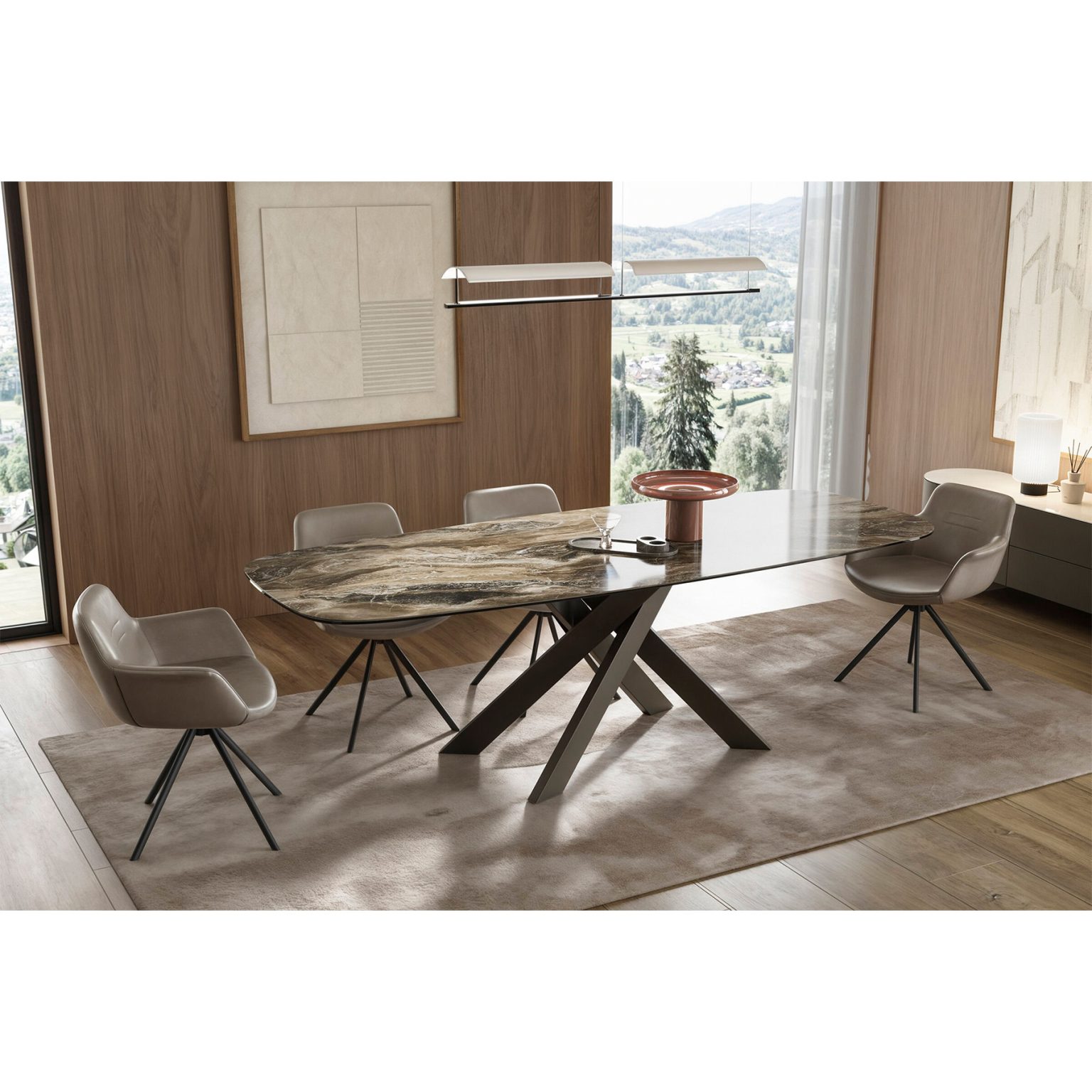 Avalon Ceramic Dining Table By LEOPARD Furniture