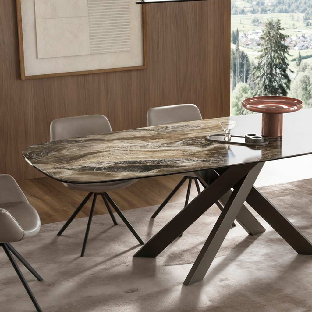 Avalon Ceramic Dining Table By LEOPARD Furniture