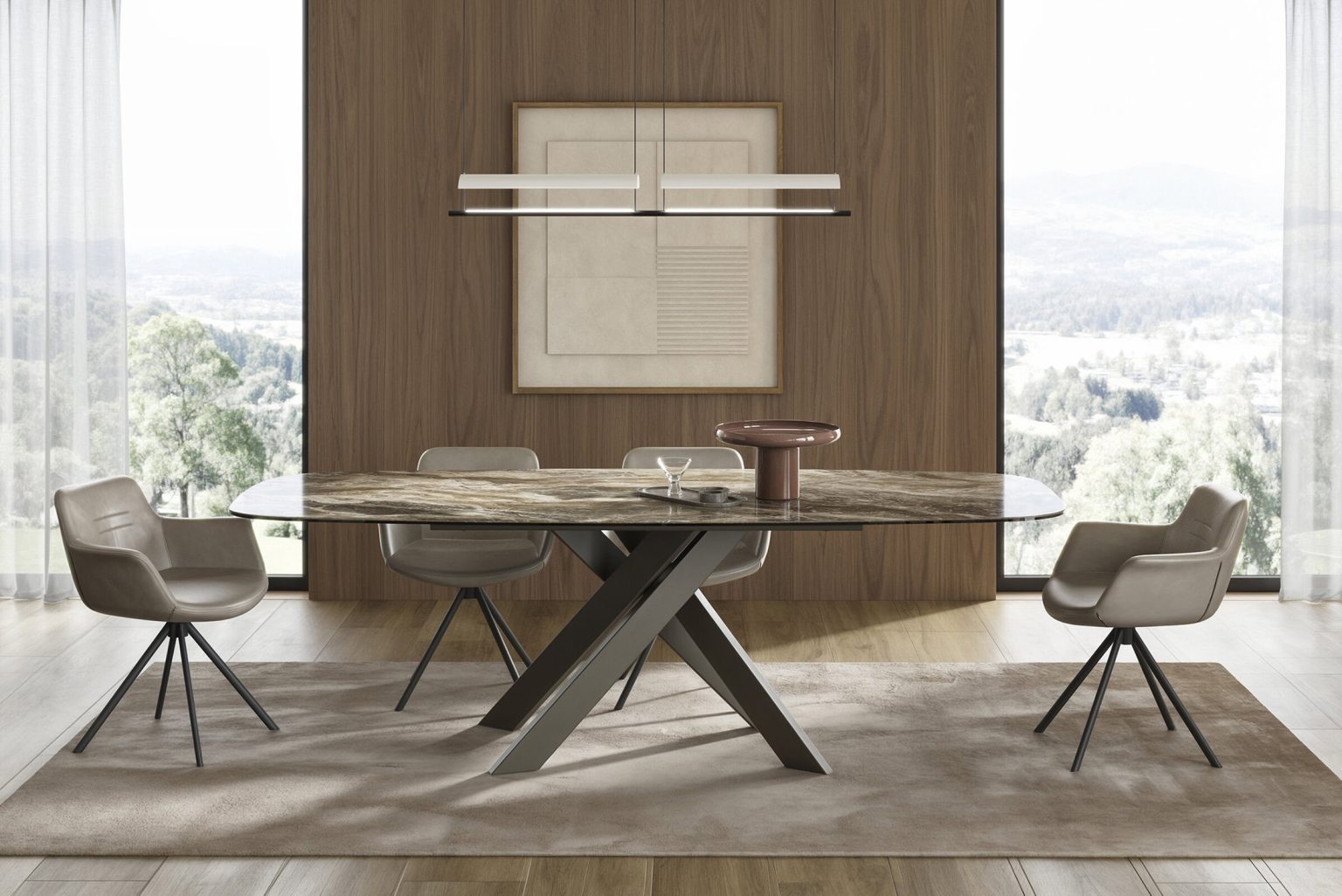 Avalon Ceramic Dining Table By LEOPARD Furniture