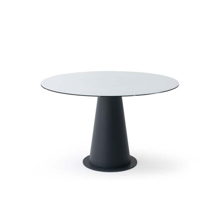 Round White Ceramic Elegance - Minimalist Luna Dining Table