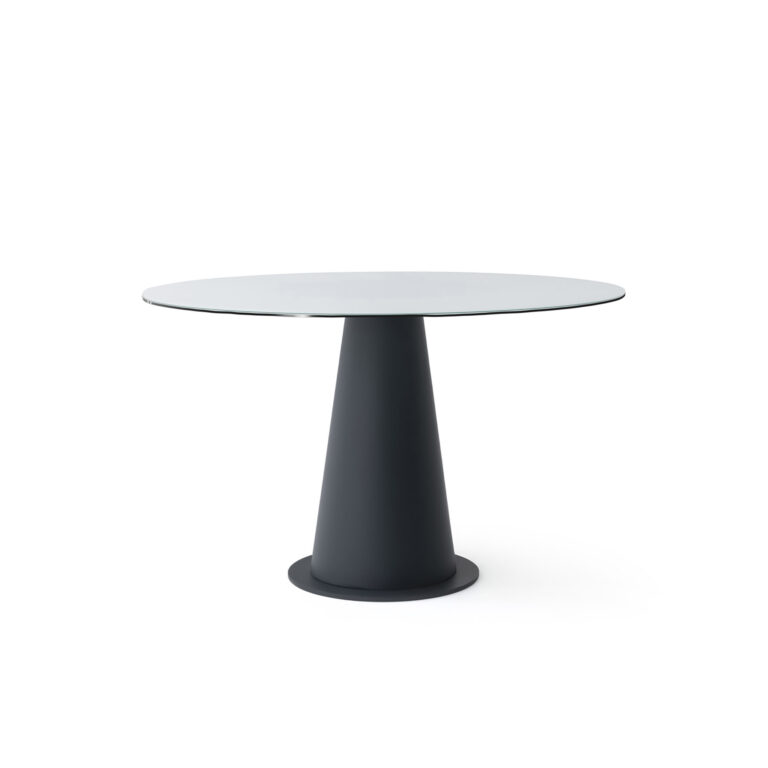 Round White Ceramic Elegance - Minimalist Luna Dining Table