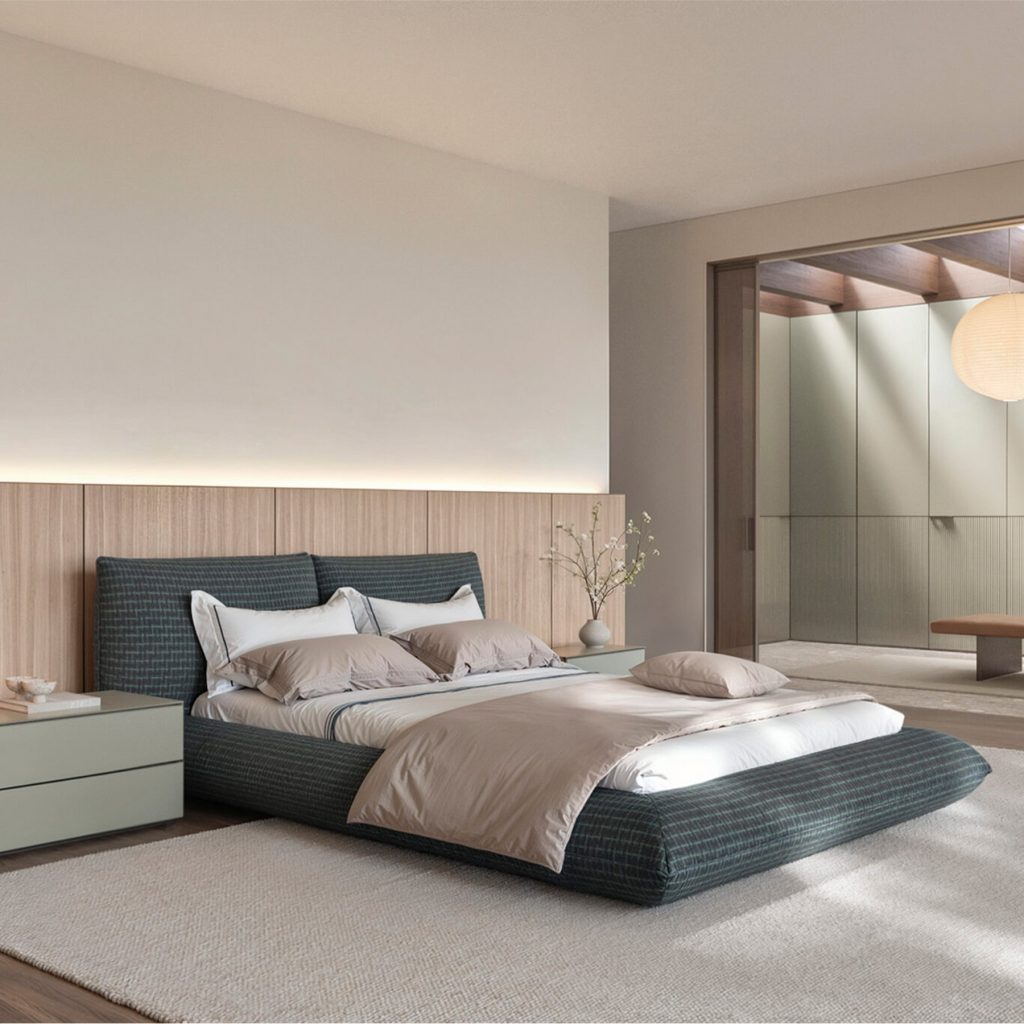 Contemporary Upholstered Bed | Tonfo Bed | LEOPARD Furniture