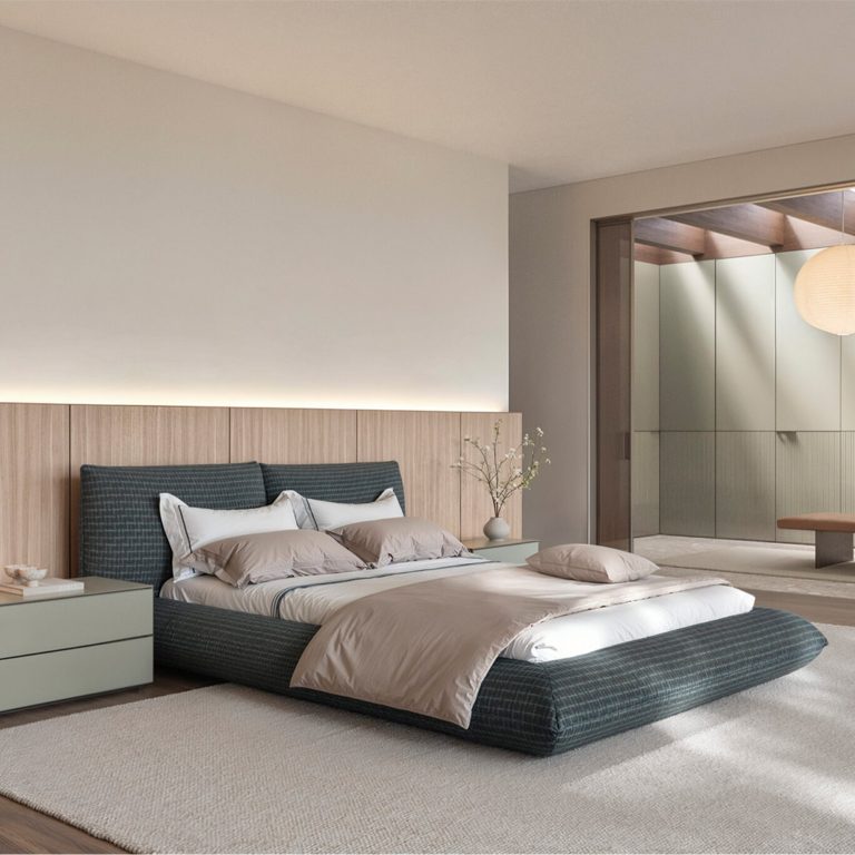Contemporary Upholstered Bed | Tonfo Bed | LEOPARD Furniture