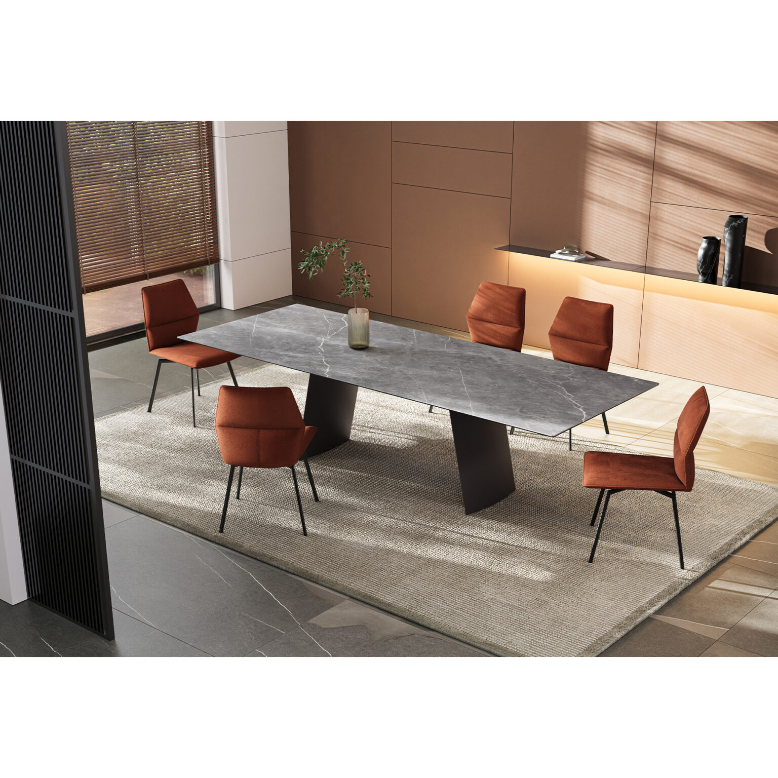 Quartz Modern Ceramic Dining Table | Stylish Dining for Contemporary Spaces