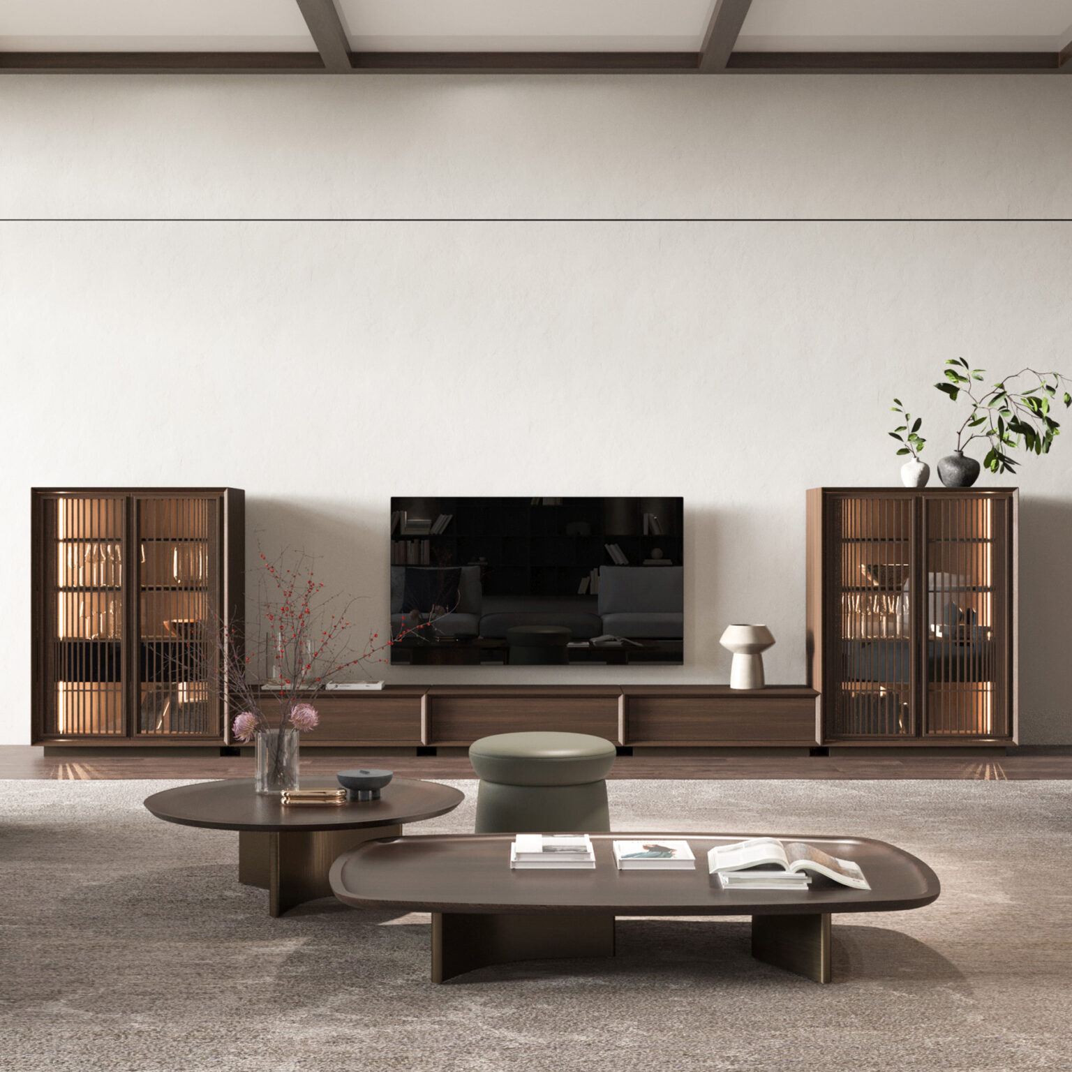 Riva TV Stand: Premium Big Modular TV Stand media console