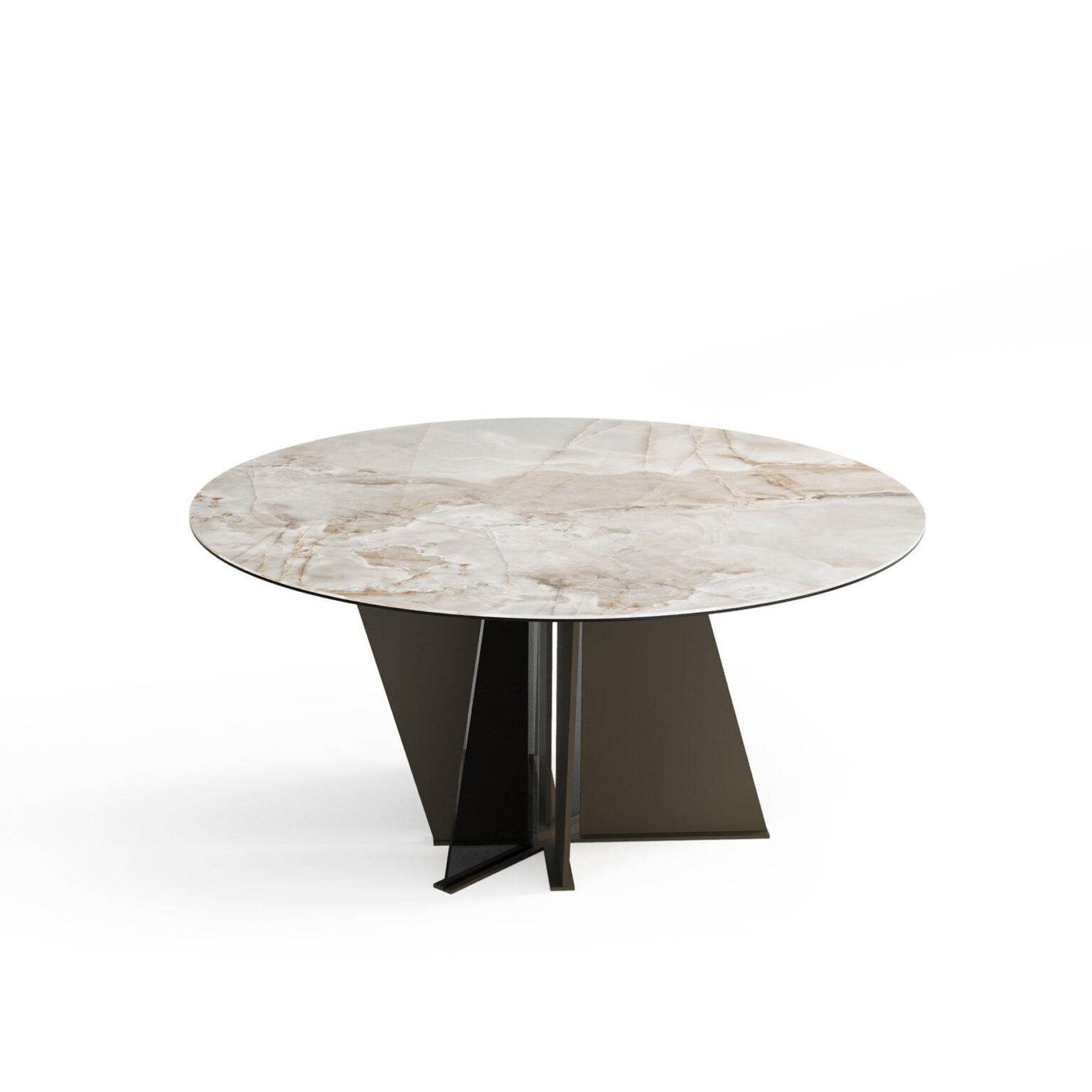 Vera Round Dining Table | Italian Beige Ceramic | LEOPARD Furniture