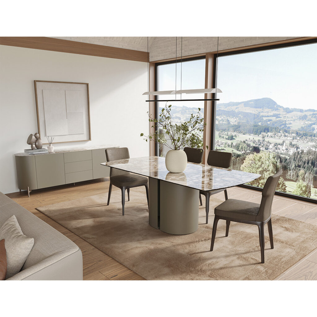 Vinci Taupe Color Sideboard – Minimalist Ceramic Top Sideboard ...
