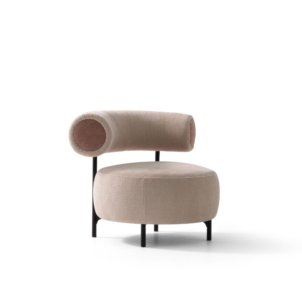 Bon bon Round Accent Armchair - for Contemporary living spaces