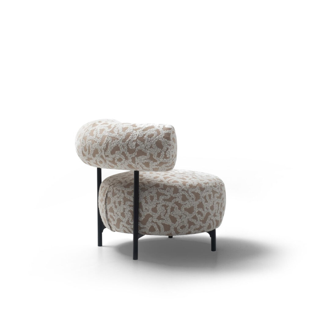 Bon bon Round Accent Armchair - for Contemporary living spaces
