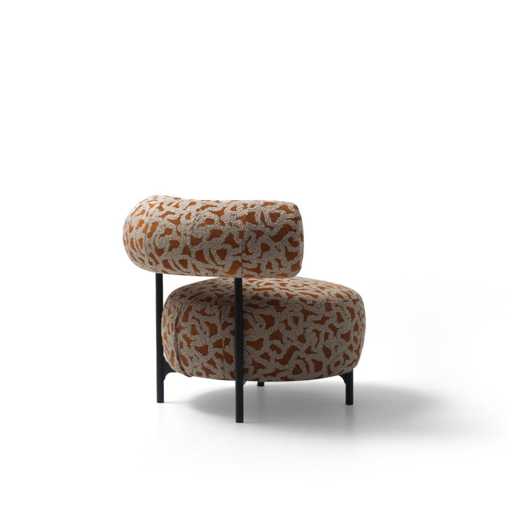 Bon bon Round Accent Armchair - for Contemporary living spaces
