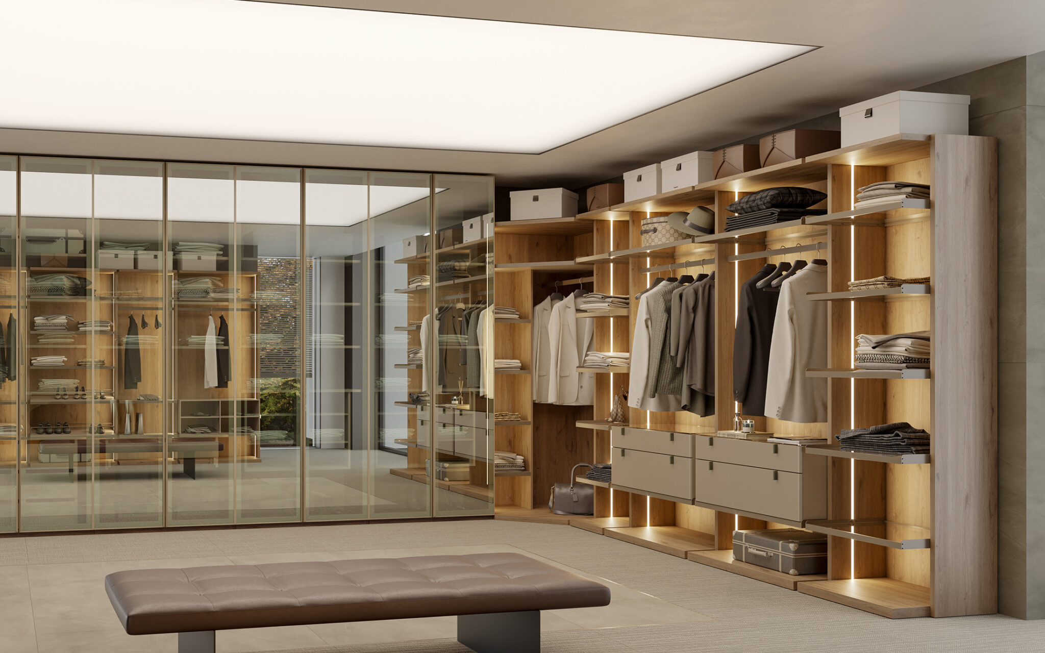 Luxury Open Closet System | Sigma Modular Closet by LEOPARD