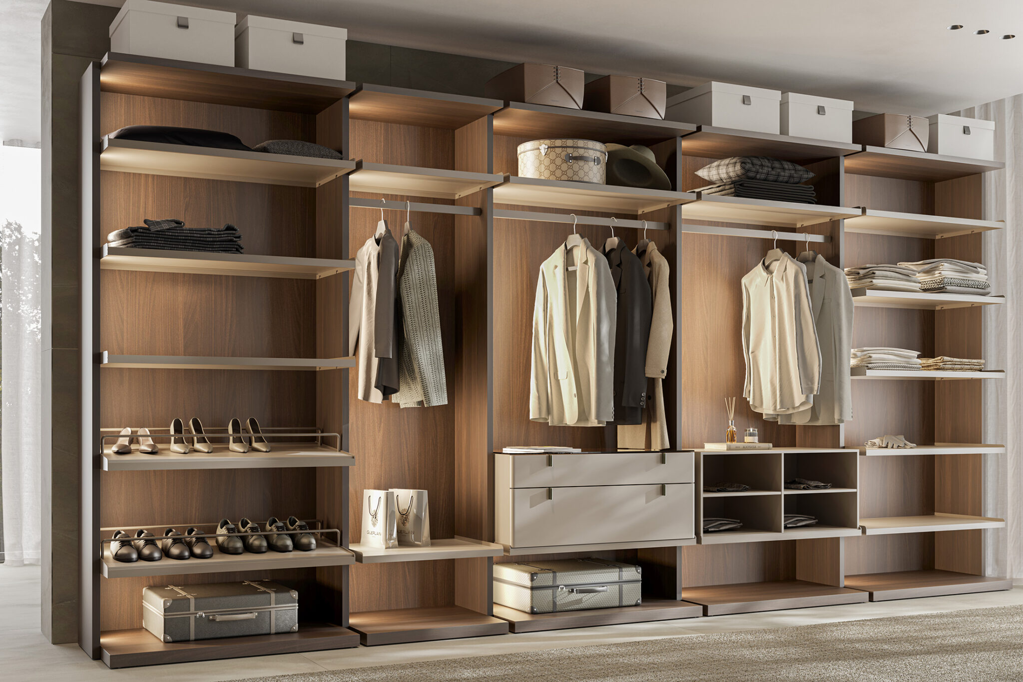 Luxury Open Closet System | Sigma Modular Closet by LEOPARD