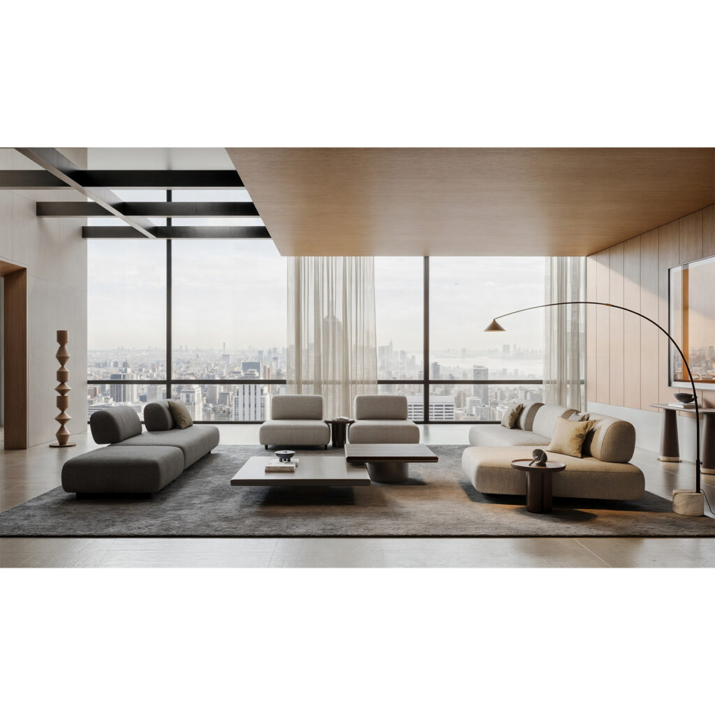 Bonbon Linea Modular Sectional Sofa, Customizable, Contemporary Design