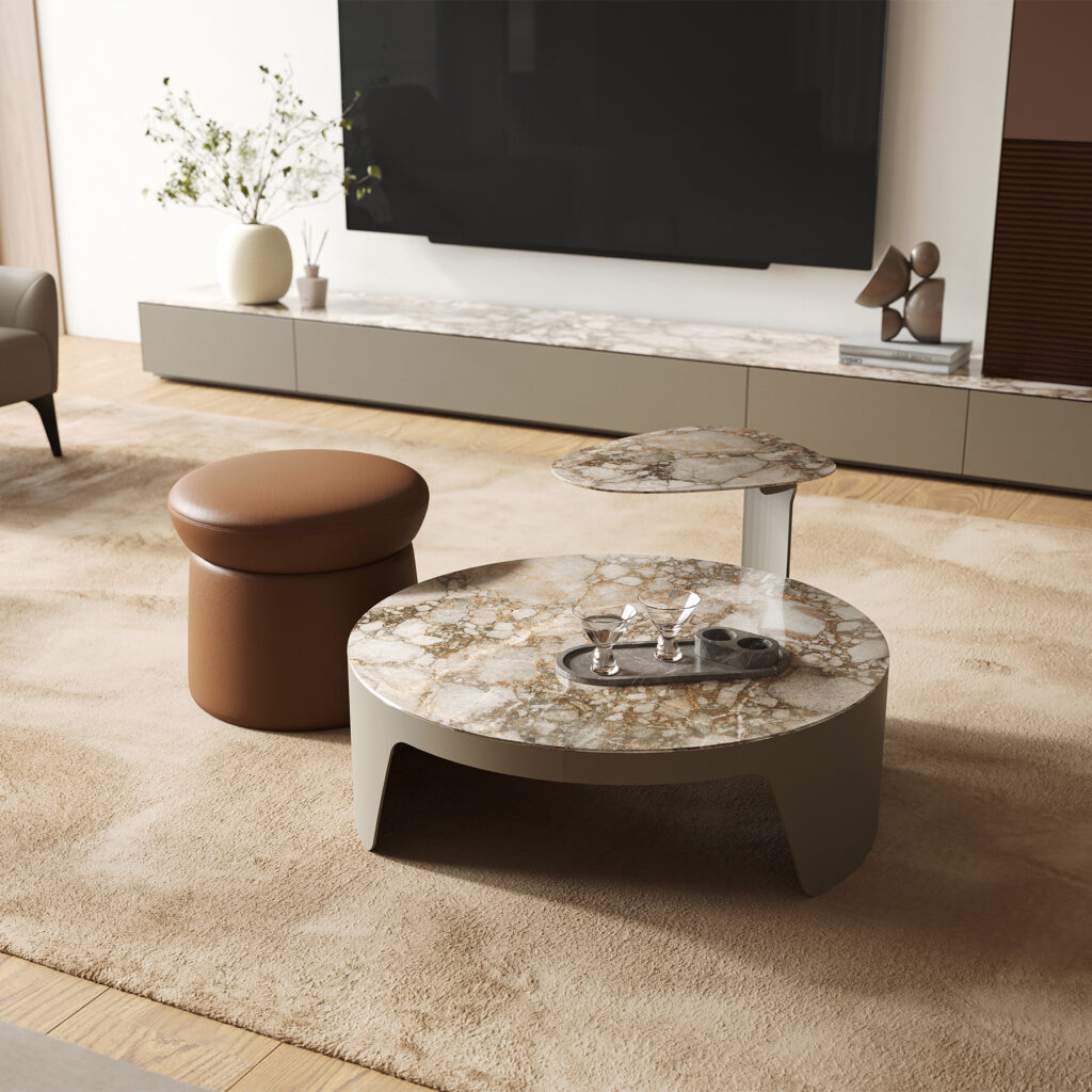 Contemporary design | Element Round Stone Coffee & Side Table