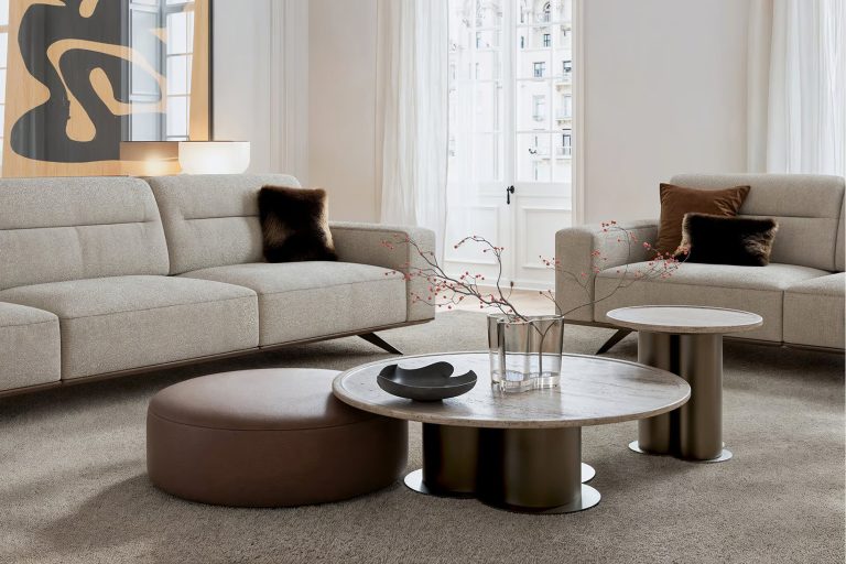 Round Coffee Table Set | Trio Coffee & Side Tables by LEOPARD Furniture