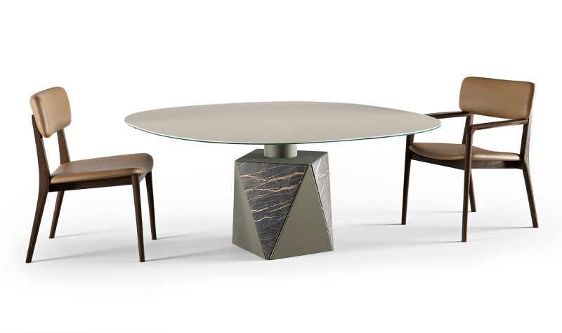 Luxury Pentagon Low Dining Table by LEOPARD Furniture