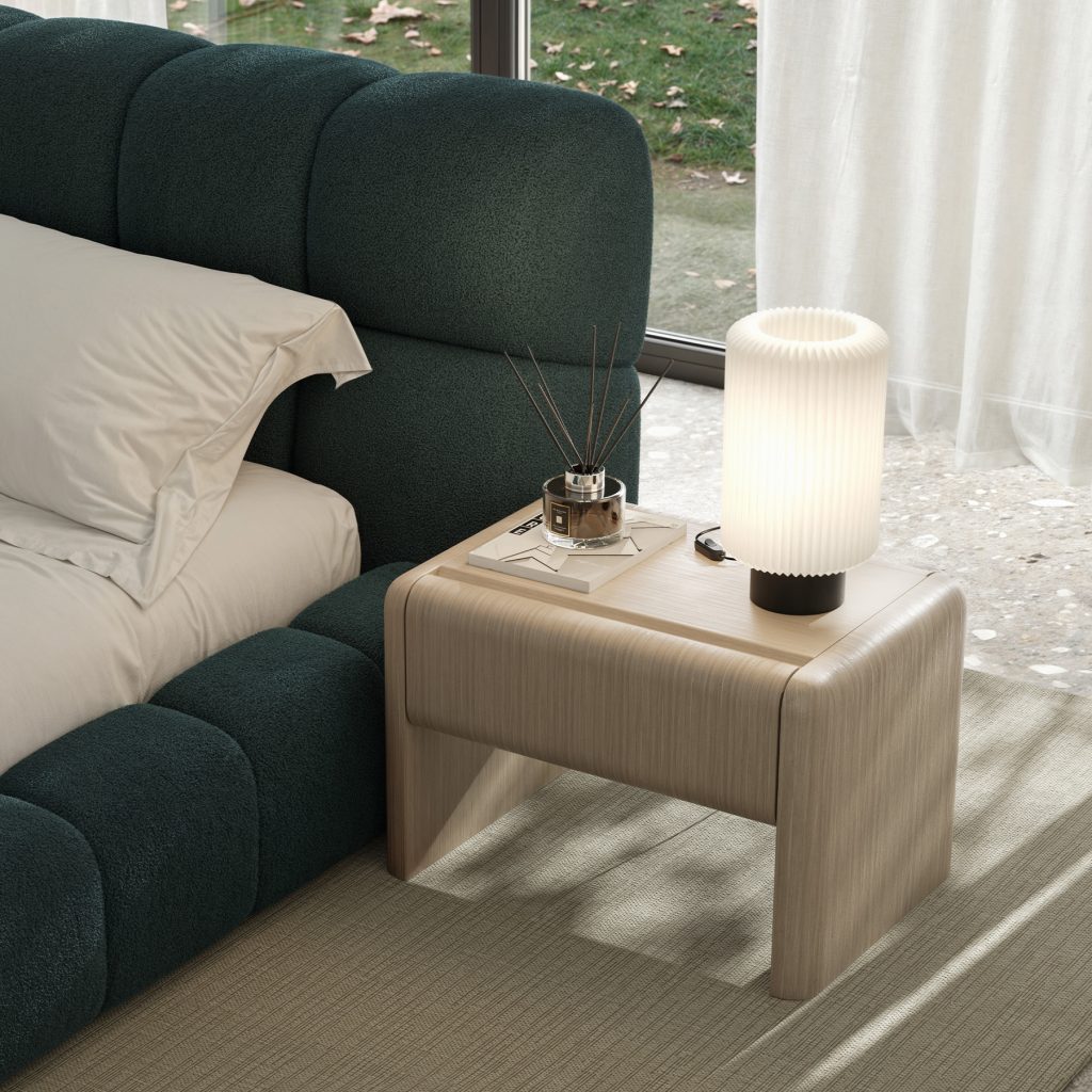 Minimalist Design Nightstand - Aqua | LEOPARD Furniture