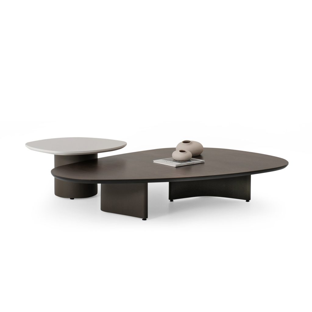 White & Walnut Lava Coffee Tables | LEOPARD Furniture